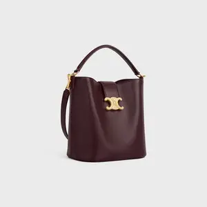 Celine Medium Bucket Bag In Smooth Calfskin - Red