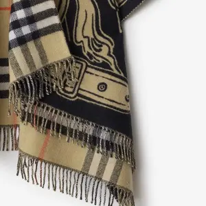 Burberry Stormy Knight Fringed-edge Cape - Sand