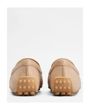 TOD'S Gommino Round Toe Slip-on Loafers - Nude