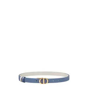 Dior 30 Montaigne Reversible Belt - Denim Blue/latte