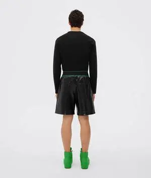 Bottega Veneta Logo Crew Neck Long Sleeve T-shirt - Black