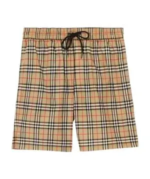 Burberry Vintage Check Drawstring Swim Shorts - Brown
