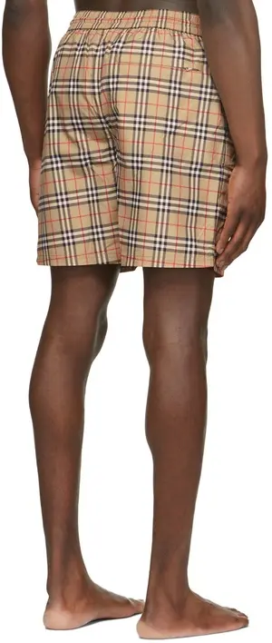 Burberry Vintage Check Drawstring Swim Shorts - Brown