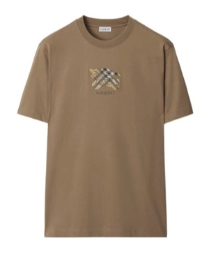 Burberry Logo Detailed Crewneck T-shirt - Brown
