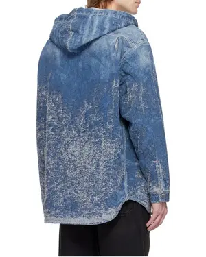 DIESEL® Distressed Denim Hooded Jacket
