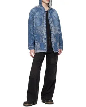 DIESEL® Distressed Denim Hooded Jacket
