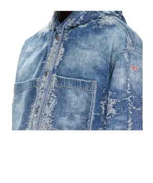 DIESEL® Distressed Denim Hooded Jacket