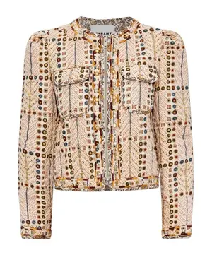 Isabel Marant Étoile Christy Jacket With Geometric Floral Pattern - Nude