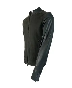Emporio Armani Leather And Suede Bomber Jacket