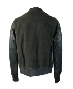 Emporio Armani Leather And Suede Bomber Jacket