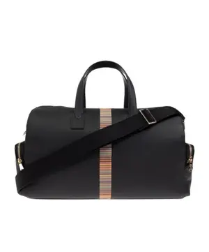 Paul Smith Zipped Holdall With Stripe Detailing - Black