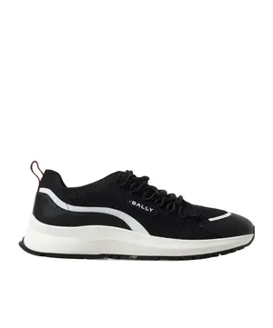 Bally Logo Patch Lace-up Sneakers - Black