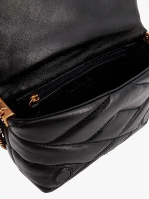 Pinko Love Birds Buckle Quilted Shoulder Bag