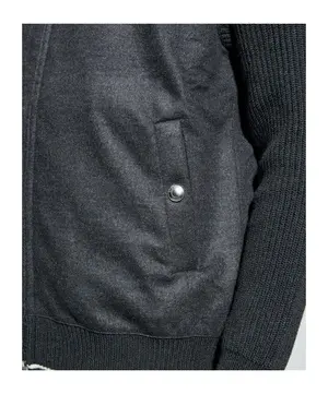 Eleventy Stand Collar Knitwear With Two-way Zipper And Metal Details - Grey