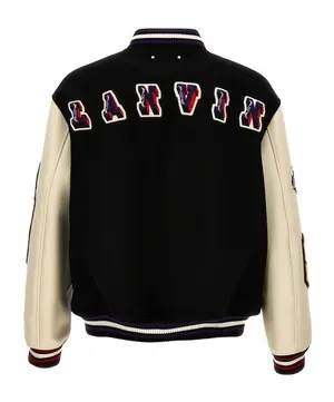 LANVIN X Future Logo-patch Varsity Bomber Jacket