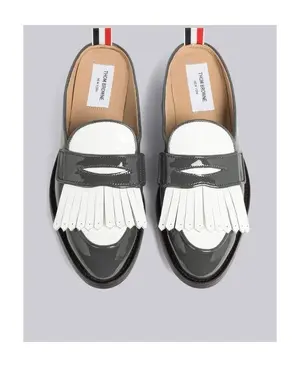 Thom Browne Kilt Varsity Slip-on Penny Loafers - Black