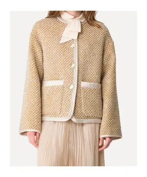 FORTE_FORTE Textured Boucléwool Tweed Jacket