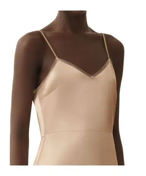 Fabiana Filippi Asymmetrical Satin Cape Dress