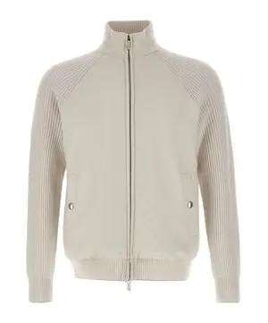 Eleventy Ribbed Knit Jacket - No