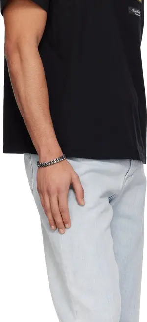 MAISON MARGIELA Antique Silver Brass Curb Chain Bracelet
