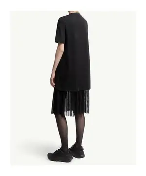 Moncler Layered Midi Dress With Gathered Tulle Skirt