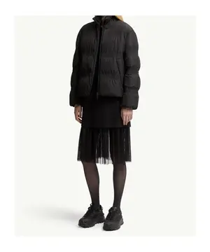 Moncler Layered Midi Dress With Gathered Tulle Skirt