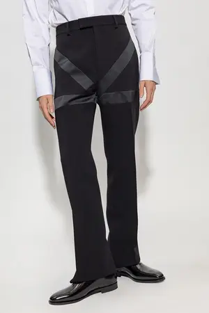 FERRAGAMO Straight Leg Tailored Trousers - Black