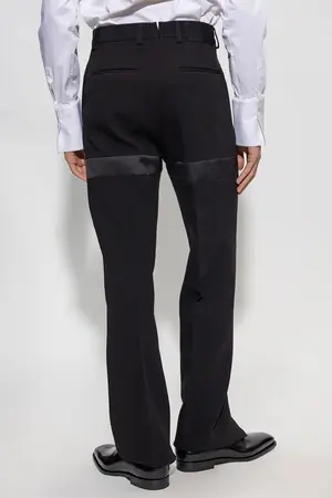 FERRAGAMO Straight Leg Tailored Trousers - Black