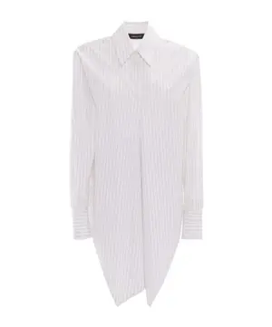 Fabiana Filippi Striped Poplin Shirt With Crossed Front Detail