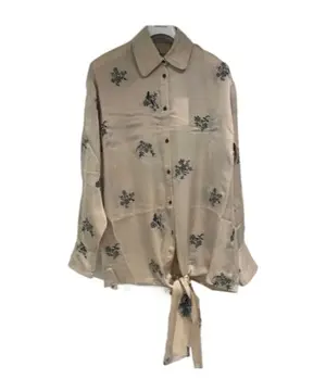UMA WANG Long Sleeve Shirt With Lapel Collar And Front Button Closure - No