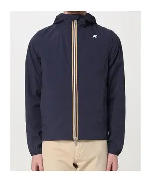 K-WAY Hooded Zip-up Windbreaker Jacket - Blue