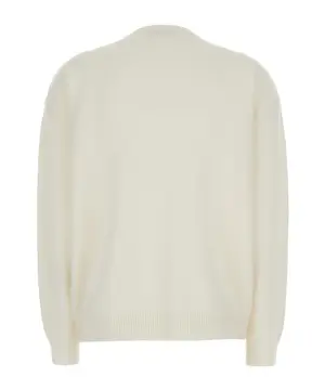 Max Mara Crewneck Long-sleeved Jumper With Embroidered Logo - No
