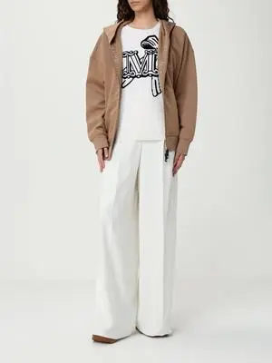 Max Mara Crewneck Long-sleeved Jumper With Embroidered Logo - No