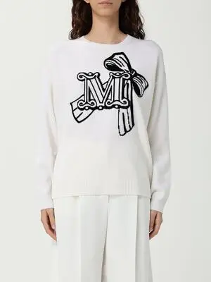 Max Mara Crewneck Long-sleeved Jumper With Embroidered Logo - No