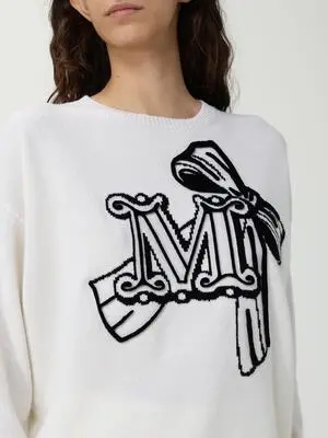 Max Mara Crewneck Long-sleeved Jumper With Embroidered Logo - No