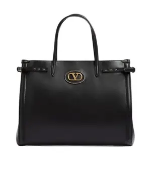 Valentino Garavani Vlogo Signature Medium Top Handle Bag - Black