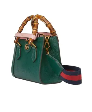 Gucci Mini Diana Top Handle Bag - Green