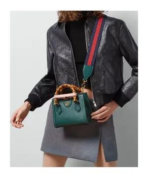Gucci Mini Diana Top Handle Bag - Green