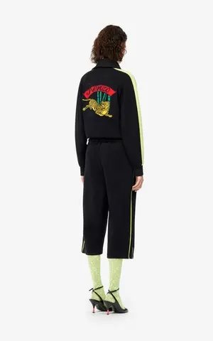 Kenzo Bamboo Tiger Embroidered Zip-up Blouson Jacket