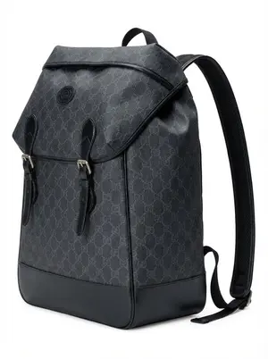Gucci Gg Supreme Backpack - Black