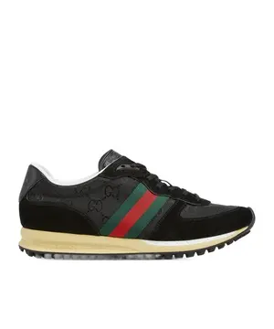 Gucci Gucci Panelled Lace-Up Sneakers Black