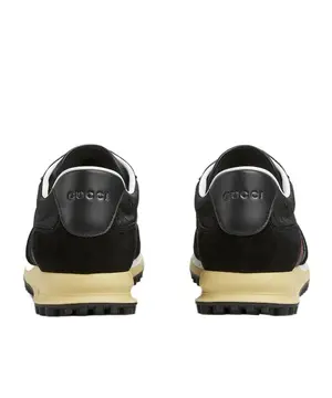 Gucci Panelled Lace-up Sneakers - Black