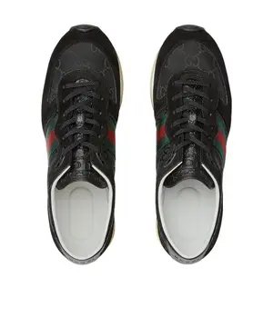 Gucci Panelled Lace-up Sneakers - Black