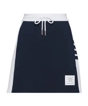 Thom Browne Four Stripe Knit Mini Skirt - Navy Blue