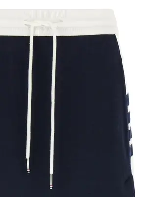 Thom Browne Four Stripe Knit Mini Skirt - Navy Blue