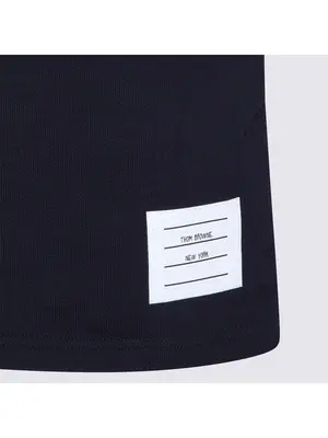 Thom Browne Four Stripe Knit Mini Skirt - Navy Blue
