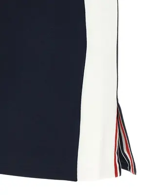 Thom Browne Four Stripe Knit Mini Skirt - Navy Blue