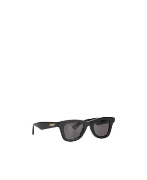 Bottega Veneta Square Frame Sunglasses With Gold Detail