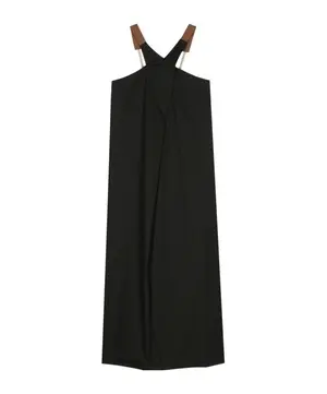 ALYSI Poplin Midi Dress With Cross-over Straps