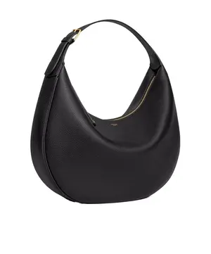 Celine Large Lulu Hobo Bag In Grained Calfskin